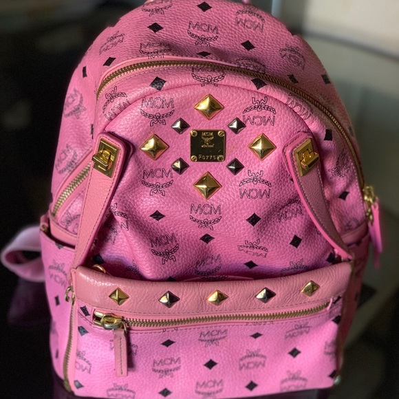 MCM | Bags | Authentic Mcm Hot Pink Small Backpack | Poshmark